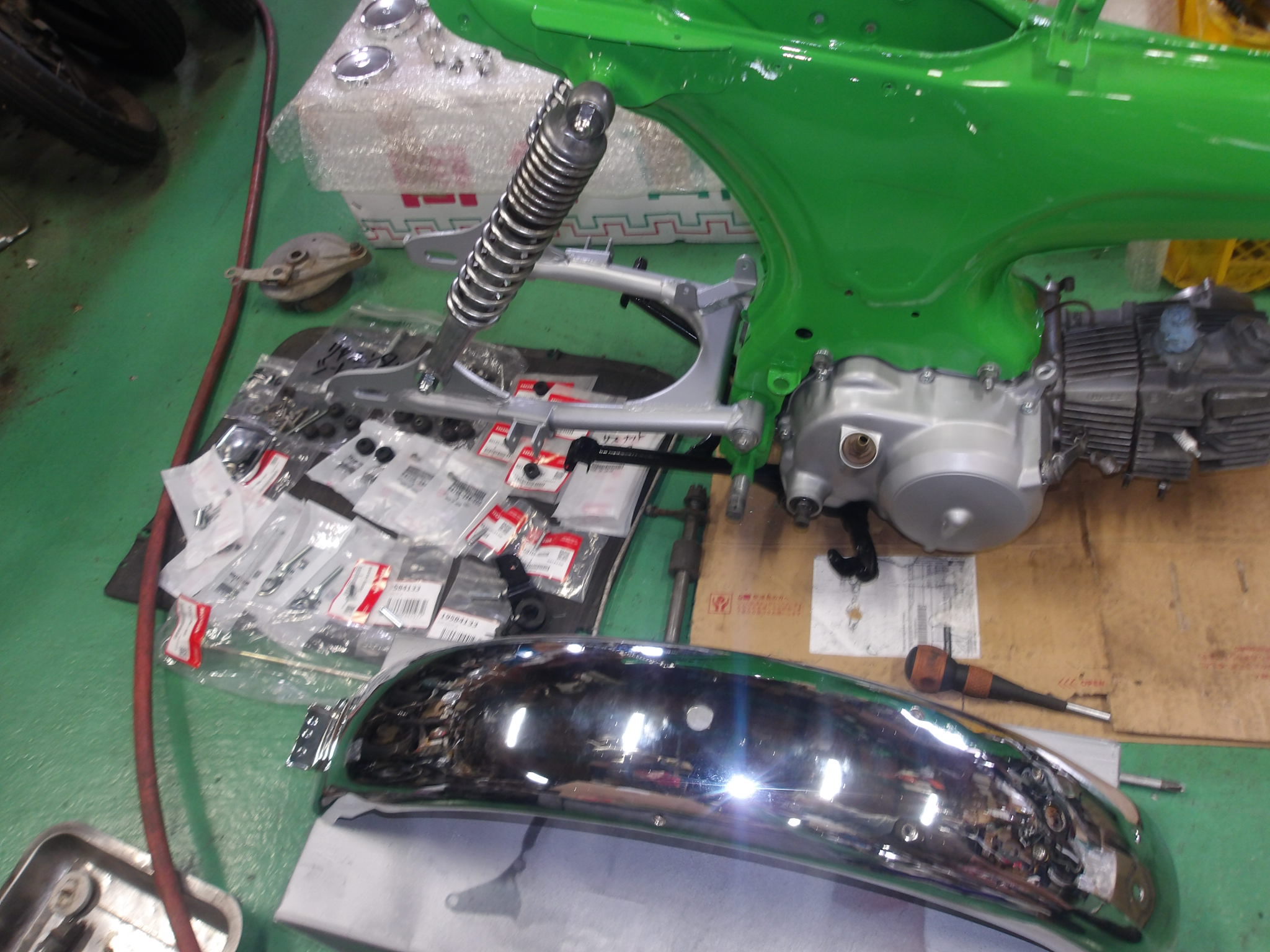 マイティーDAX90のレストア依頼 14 リア廻り: レストアくんのブログ